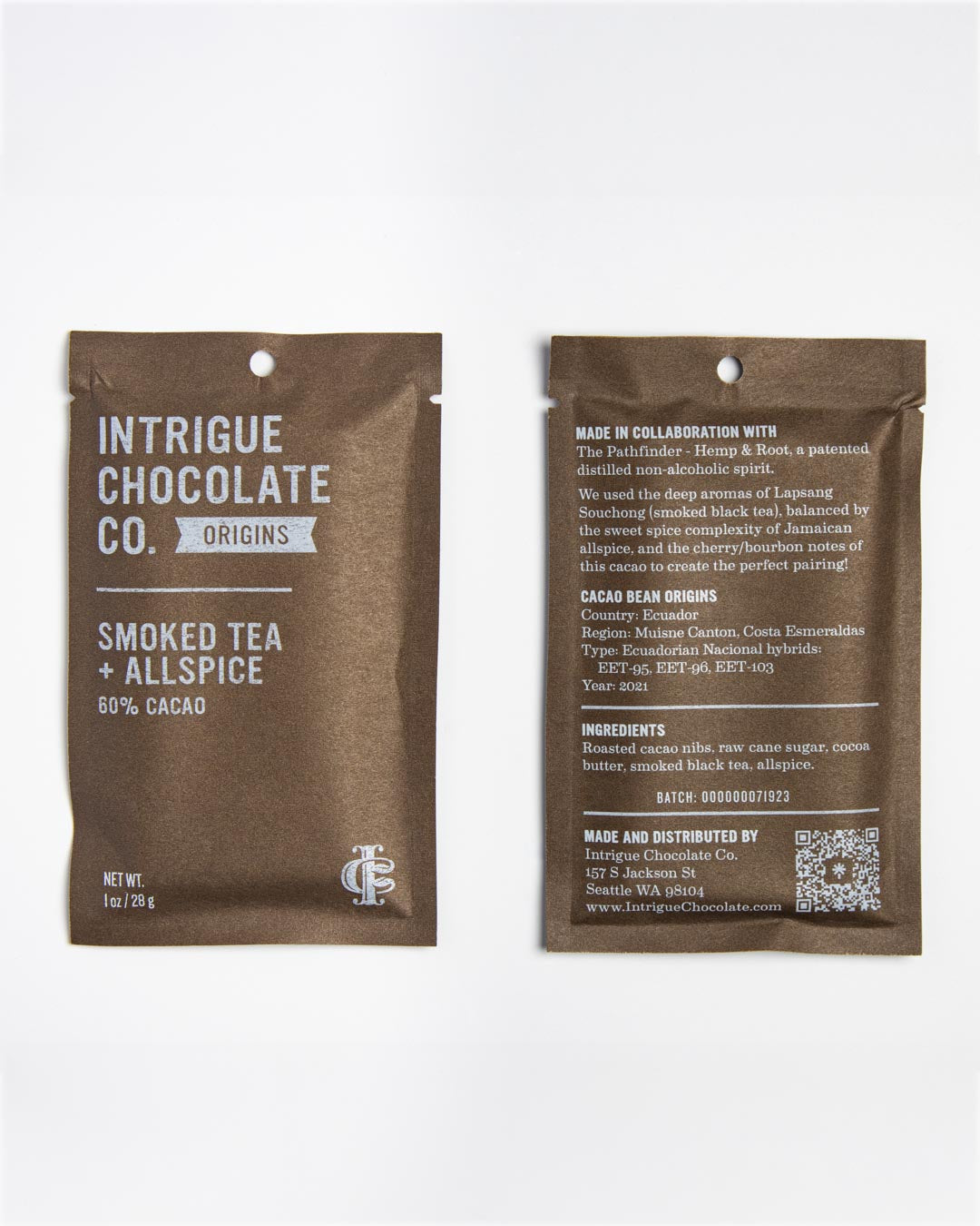 Smoked Tea + Allspice - Intrigue Chocolate Co.