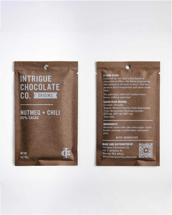 Nutmeg + Chili - Intrigue Chocolate Co.